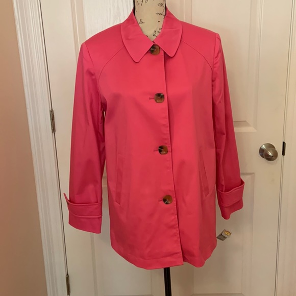 Talbots | Jackets & Coats | Nwt Raspberry Pink Talbots All Weather Coat ...